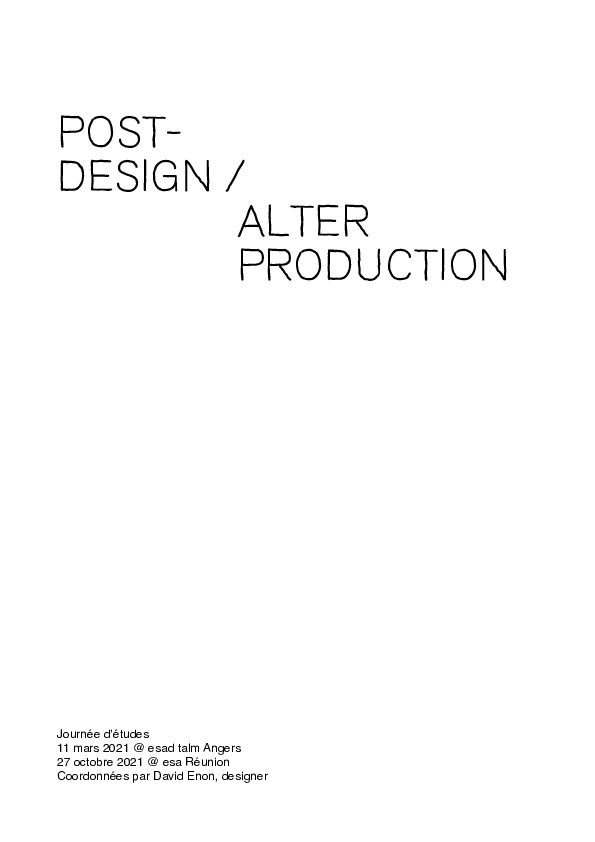 Programme complet | École supérieure d'art et de design TALM
